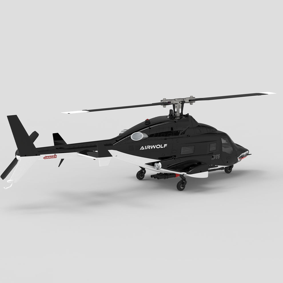 WOLFBUSH AW-911 Airwolf 1/34 Scale 2.4G 9CH Flybarless RC Helicopter M ...